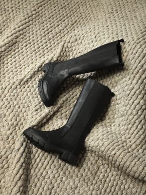 Buy Truffle Collection Black Solid Boots Online