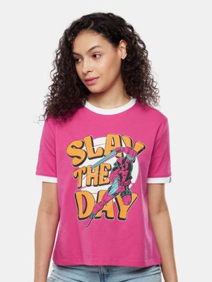 Buy The Souled Store Deadpool Slay The Day Women T-shirt Online