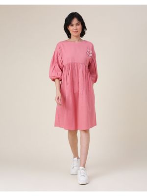 Buy Fabindia FabNu Cotton Linen Flax Printed Dress Online
