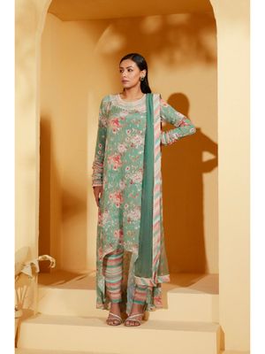 Buy Suruchi Parakh Womens Floral Print Kurta with Pant and Dupatta (Set ...