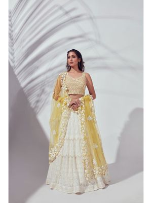 Buy Suruchi Parakh Womens Embellished Blouse with Lehenga and Dupatta ...