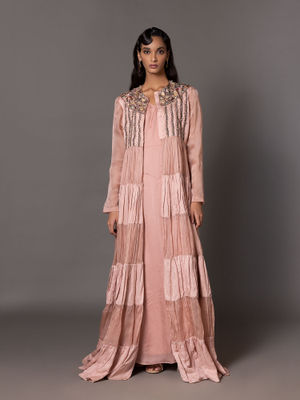 Buy A Humming Way Sang-e-Sitara Long Cape with Long Maxi Dress (Set of ...