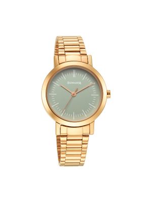Buy Sonata 8174Wm04 Ladies Essentials Green Dial Analog Watch for Women ...