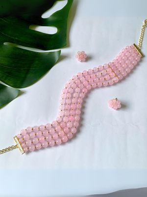 Buy I Jewels Gold Plated Traditional Pearl Stylish Moti Choker Necklace ...