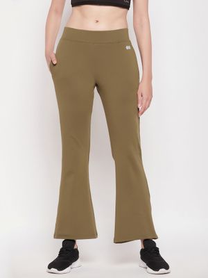 Buy Clovia Comfort Fit High-rise Flared Yoga Pants With Side Pockets ...