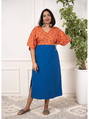 Buy Label Tanvee Women's Blue Midi Dress (XS) Online