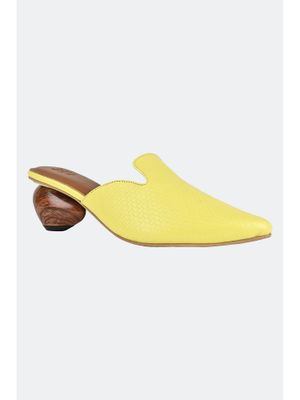 Buy SKO Womens 2 Inch Yellow Mules Online