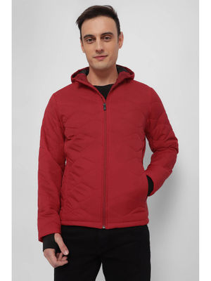 Buy Allen Solly Men Red Solid Full Sleeves Casual Jacket Online