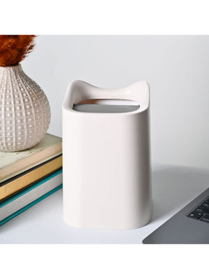 Buy Voncasa Plastic White Modern Mini Dustbin - 1500ml Online