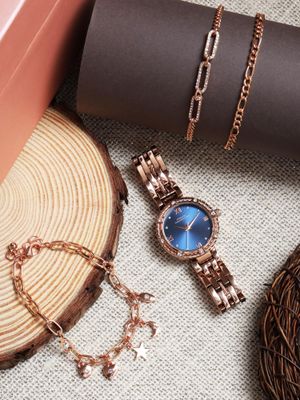 Buy French Connection Women Blue Dial Analog Watch With Bracelet ...