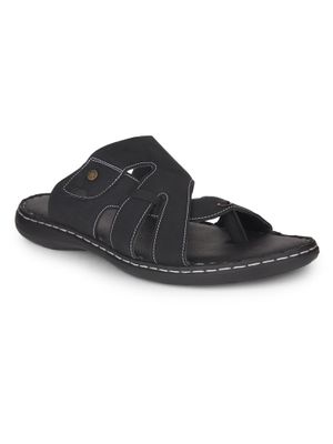 Buy Bata Mens Slip Ons with Cushioned Sole Toe Ring Sandals - Black (UK ...