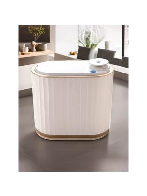Buy Fumato White Oval Plastic Automatic Dustbin, 4L Online