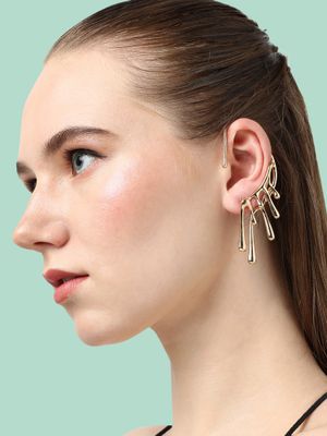 Buy SOHI Gold Plated Party Designer Stone Ear Cuff for Women(4867) Online