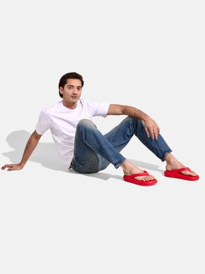 Buy Neeman's Unisex Red Solid Cushers Flipflops (UK 4) Online