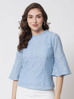 Samshek Tops : Buy Samshek Powder Blue Bell Top (6XL) Online | Nykaa ...