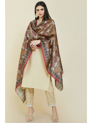 Buy Soch Women Multi-Color Polyester Printed Dupatta Online