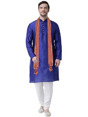 Buy SG LEMAN Royal Blue Kurta for Men (Set of 3) Online