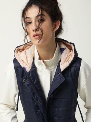 Buy RAREISM Navy Blue Solid Plain Jacket Online