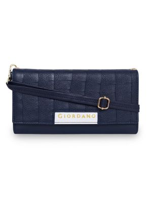 Buy Giordano Women Navy Blue Polyurethane Wallet (L) Online