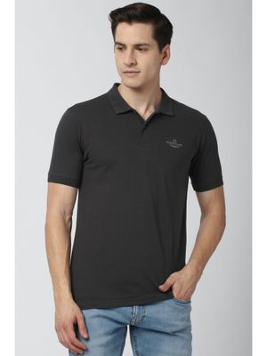 Buy Peter England Men Black Polo T-shirt Online