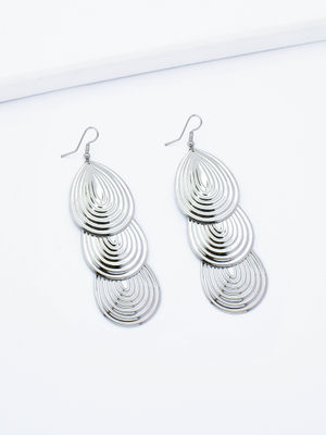 Buy Rhea Silver Trio Drops Earing Online
