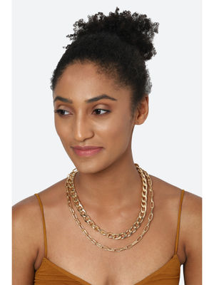 Buy Forever 21 Gold Chain Solid Necklaces & Neckpieces online