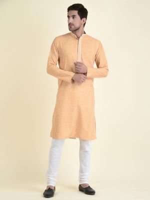 Buy Tabard Kurta for Mens In Orange Online