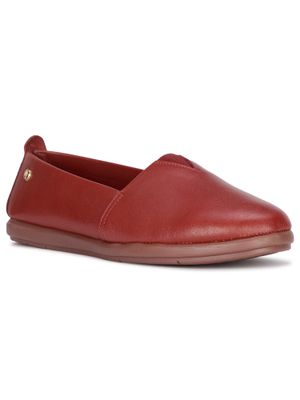 Buy Hush Puppies Red Women Slip-On Loafers Online