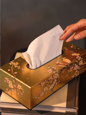 Buy Amaara Home Sakura Handpainted Tissue BoxCover - Rectangle (With ...