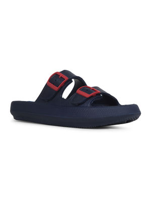 Buy Bata Men Navy Blue Sliders (UK 6) Online