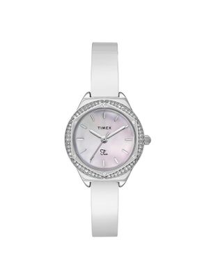 Buy Timex Fria Silver Round Dial Analog Womens Watch - Twel24200 (M) Online