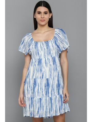 Buy Allen Solly White Square Neck Printed Dresses Online