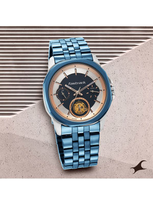 Buy Fastrack Exuberant 3283KM01 Blue Dial Multifunction Analog Watch ...