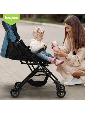 Buy BAYBEE Foldable Baby Stroller Pram Blue Online