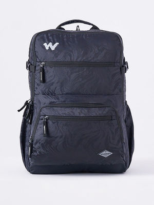 Buy Wildcraft Black Self Design Polyester Backpack Online