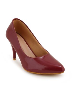 Buy SCENTRA Spain Solid Maroon Pumps Online