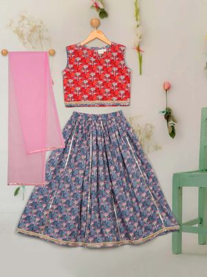 Buy SAKA DESIGNS Girls Floral Printed Lehenga with Choli and Dupatta (Set of 3) (6-12 Months) Online