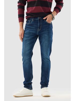 Buy Snitch Blue Solid Slim Fit Casual Jeans (30) Online