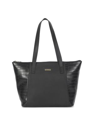 Buy Fastrack Everyday Spacious Charcoal Black Tote Bag For Women Online