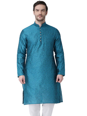 Buy SG LEMAN Dark Firozi Kurta for Men (S) Online