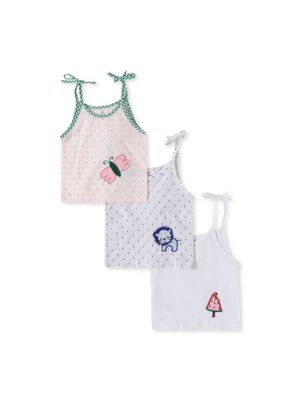 Buy Giggles & Wiggles Summer Fun Thin Straps Cotton Jhabla (Pack of 3 ...