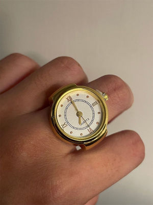 Buy ISHKAARA Gold-Plated Analog Stretchable Watch Ring Online