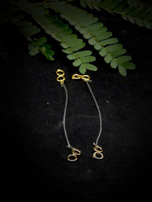 Buy Accessher Gold Plated & Brass and American Diamond Earring Support ...