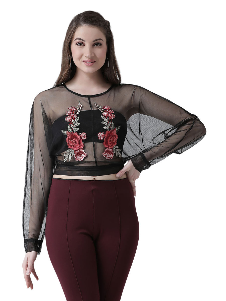 Buy Net Tops For Women At Upto 60% Off Online In india