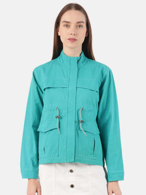 Buy Voxati Womens Denim Jacket Turquoise Online