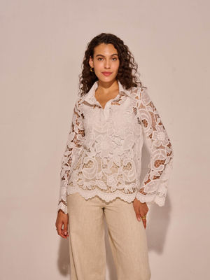 Buy Style Island Gracy Lace Top - White (XS) Online