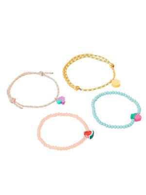 Buy Accessorize London Girls Fruit Friendship Bracelet Pack of 4 Online