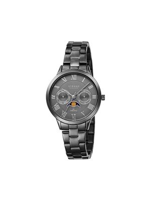Buy Strand by Obaku Moon Mini Ash Moonphase Multifunction Grey Round ...
