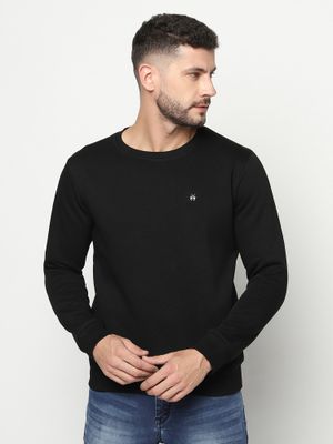 Buy CRIMSOUNE CLUB Men Black Logo Sweatshirt Online