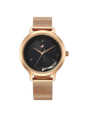 Buy Fastrack Women Black Round Dial Analog Watch - 6210WM03 Online